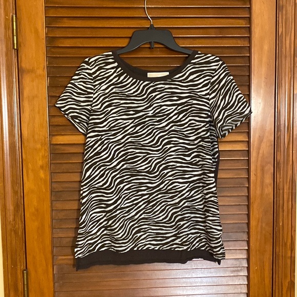 MICHAEL Michael Kors | Tops | Michael Kors Zebra Print Top | Poshmark